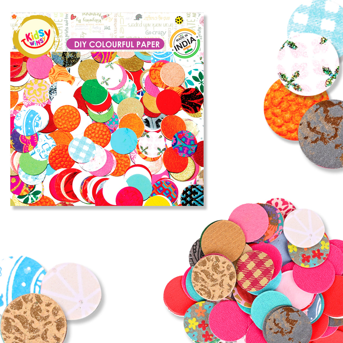 Shop Colourful Assorted Round Paper Cutouts Online | Kidsy Winsy