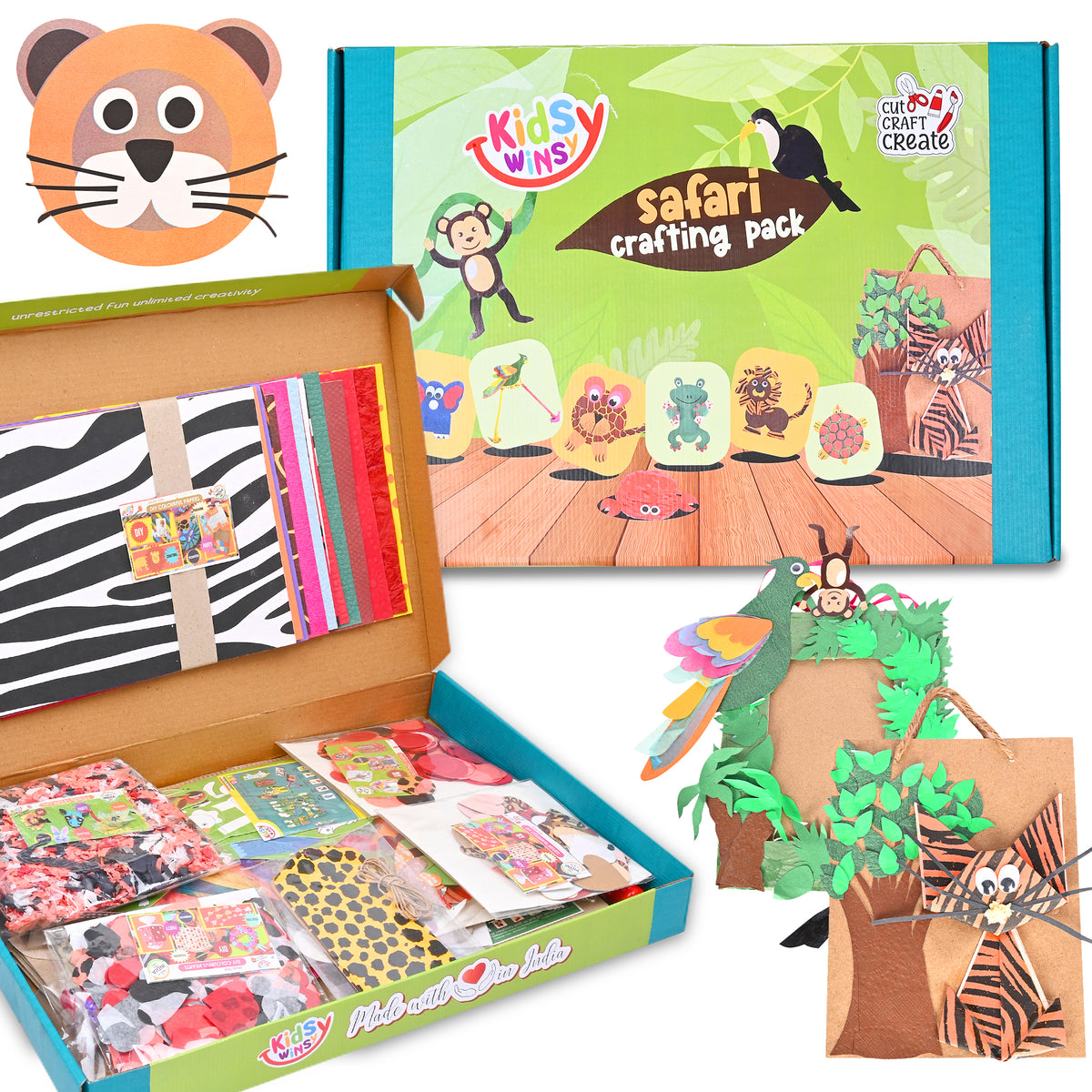 Shop DIY Safari Crafting Pack All In One Kit Online | Kidsy Winsy