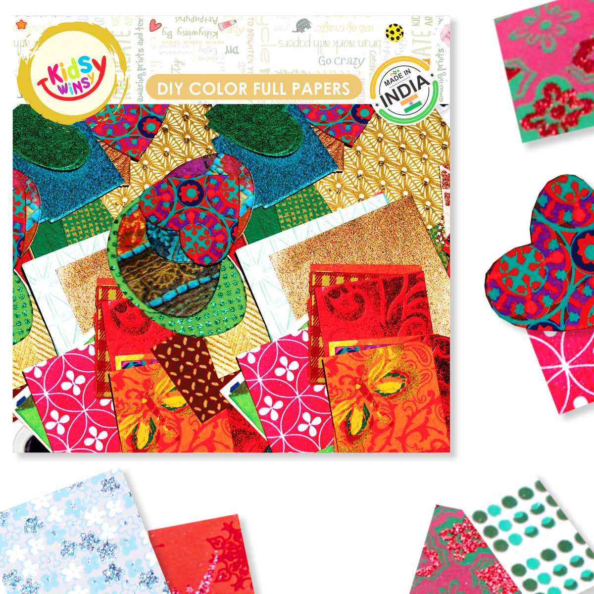 Shop Colourful Assorted Square Shaped Paper Online | Kidsy Winsy
