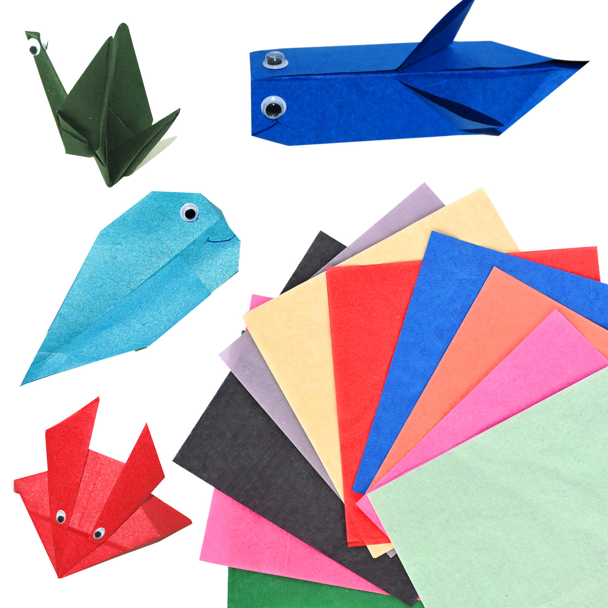 Shop Origami Plain 40 Multi Coloured Sheets Online | Kidsy Winsy