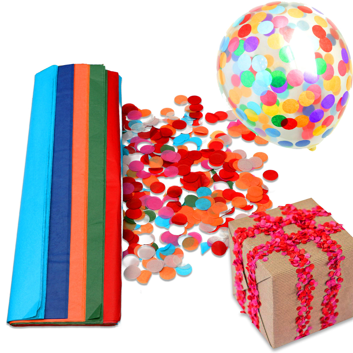 Shop Multi Coloured Round Tissue Confetti Online | Kidsy Winsy