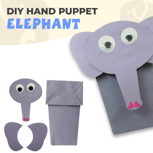 Fun and Creative Hand Elephant Puppet Craft | Kidsy Winsy